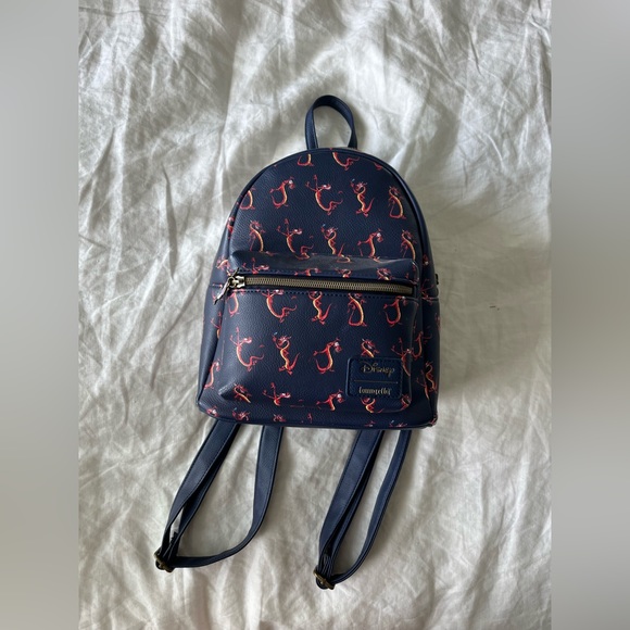 Loungefly | Bags | Loungefly Disney Mulan Mushu Navy Blue Leather Mini ...